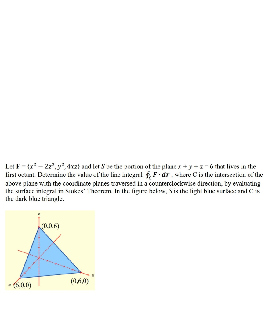 Solved Let F= (x2 – 2z2, y2, 4xz) and let S be the portion | Chegg.com