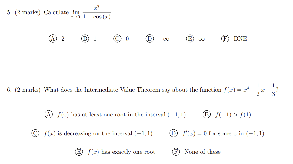 Solved (2 ﻿marks) ﻿Calculate | Chegg.com