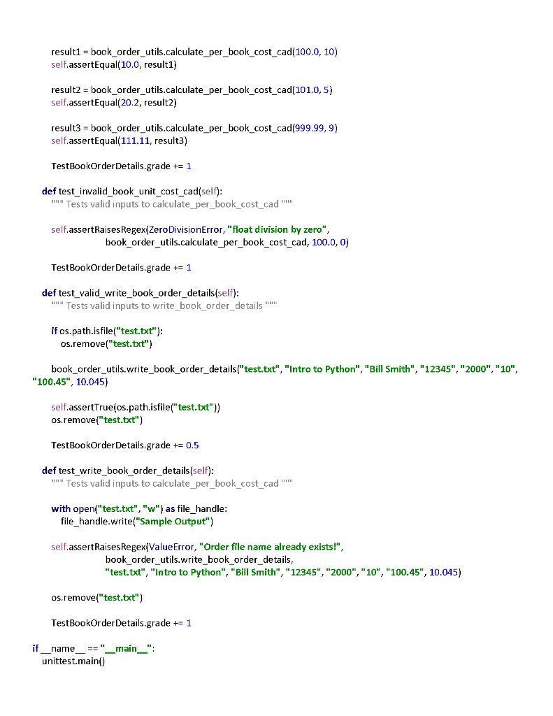 The marks are based on 2 test scripts so PLEASE RUN | Chegg.com