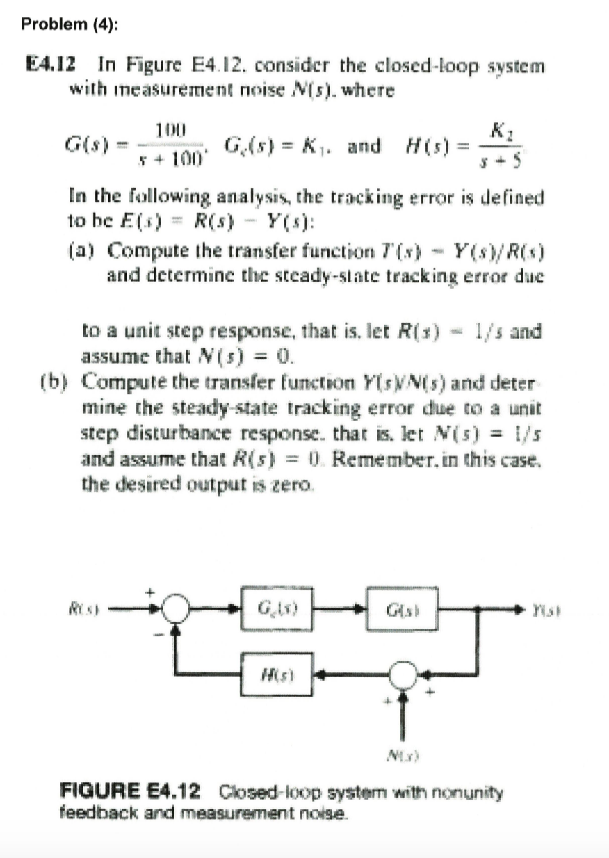 Solved Problem (4): E4.12 In Figure E4.12. consider the | Chegg.com