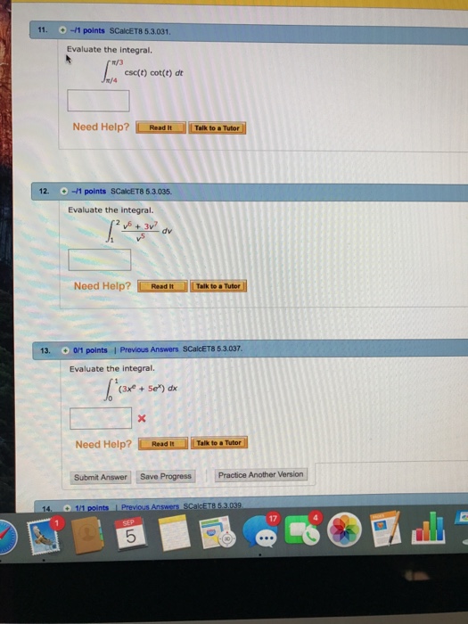 Solved Evaluate the integral. integral^pi/3_pi/4 csc(t) | Chegg.com