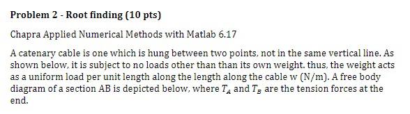 Solved Problem 2 - Root finding ( 10pts) Chapra Applied | Chegg.com