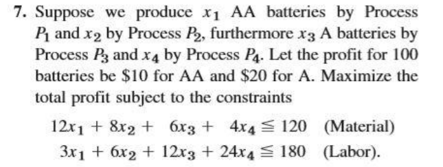 Solved please use simplex method show each step of row | Chegg.com