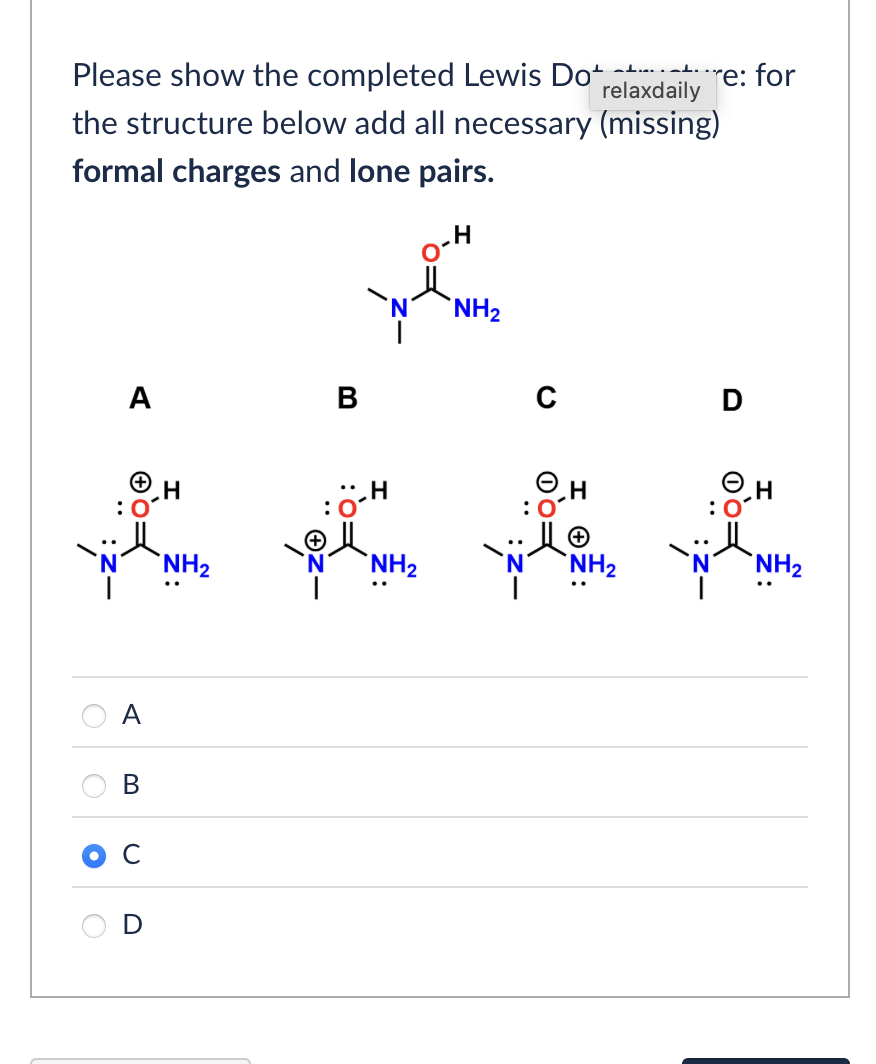 Solved Please show the completed Lewis Dot structure: for | Chegg.com