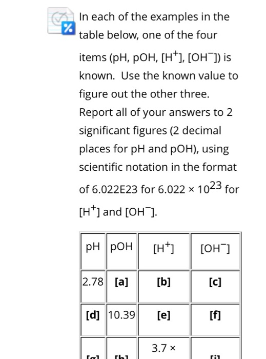 Solved In each of the examples in the table below, one of | Chegg.com