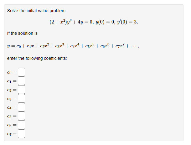 Solved Solve the initial value problem | Chegg.com