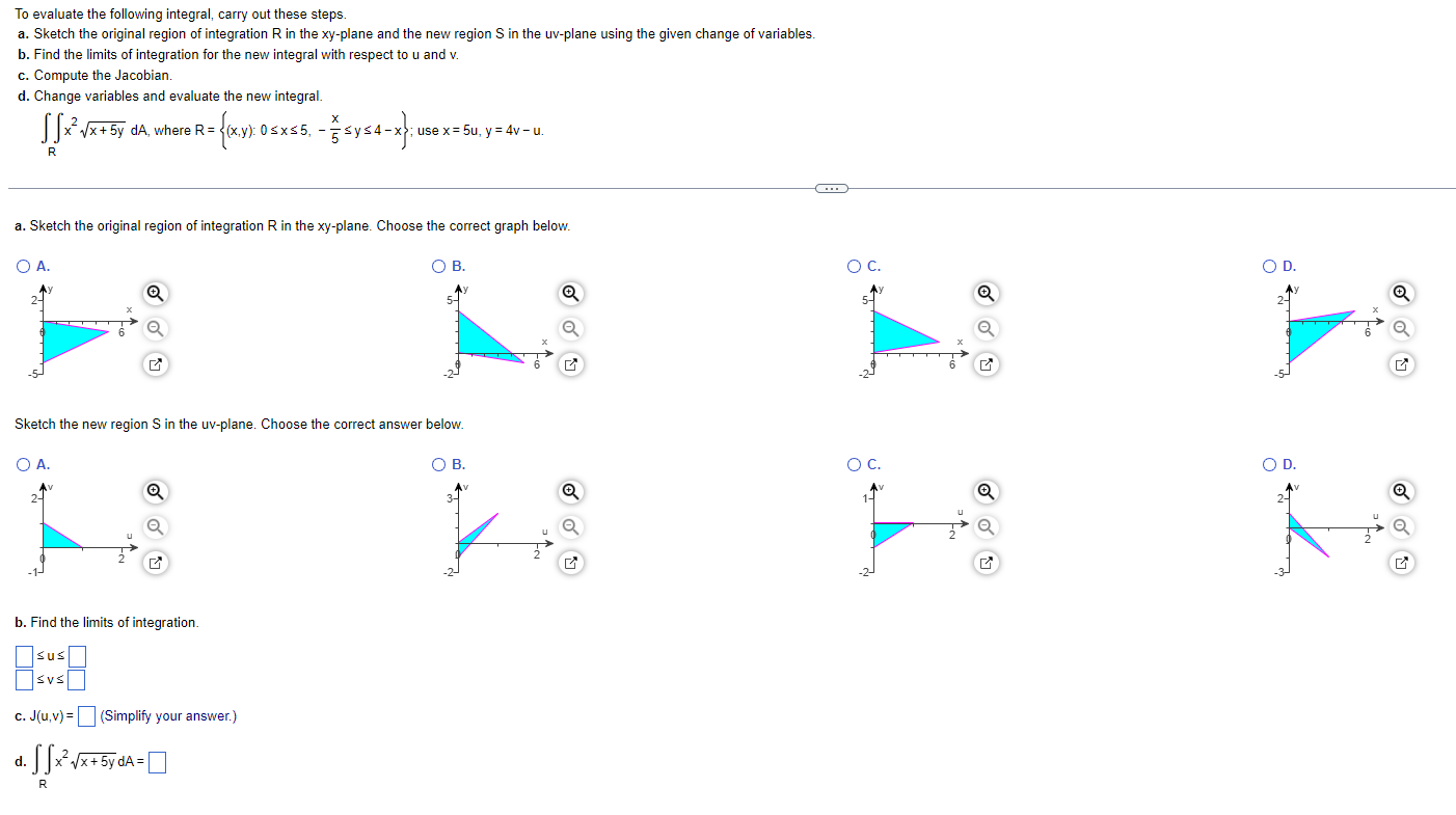 Solved To evaluate the following integral, carry out these | Chegg.com