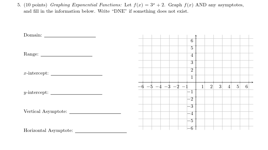 Solved 5. (10 points) Graphing Exponential Functions: Let | Chegg.com Solved 5. (10 points) Graphing Exponential Functions: Let | Chegg.com