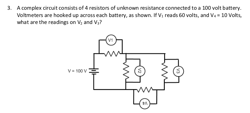 Solved A complex circuit consists of 4 resistors of unknown | Chegg.com