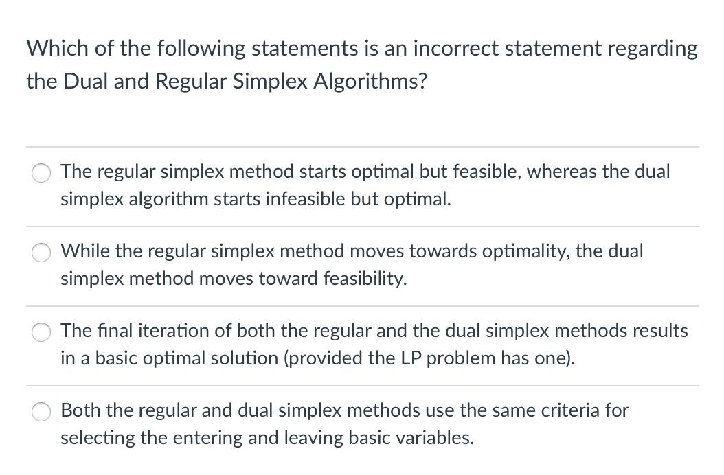 Solved Which of the following statements is an incorrect | Chegg.com