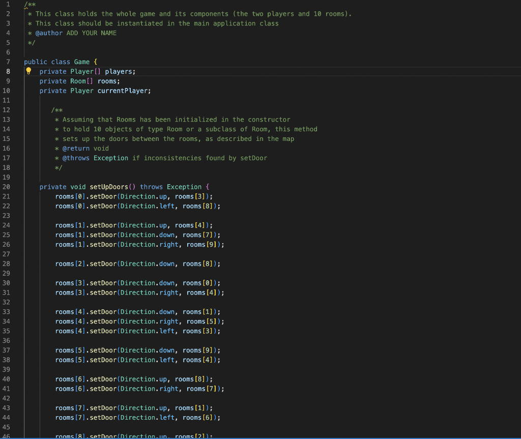 Solved Complete a text-based adventure game in java. I will | Chegg.com