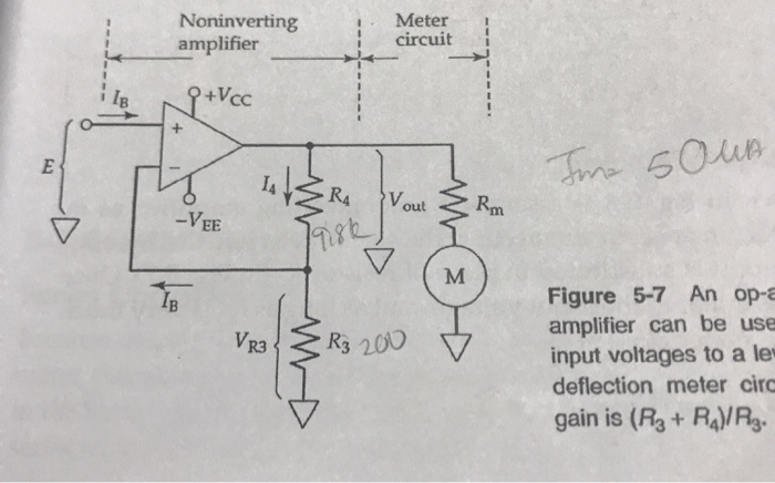 Solved Practice Problem A noninverting amplifier voltmeter | Chegg.com