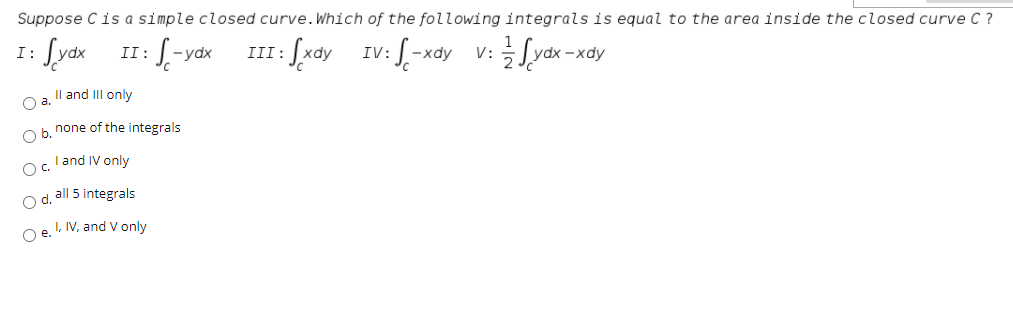 Solved Suppose Cis a simple closed curve. Which of the | Chegg.com