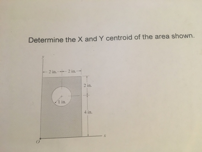 Solved Determine The X And Y Centroid Of The Area Shown