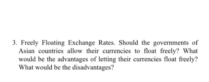 Solved Freely Floating Exchange Rates. Should the | Chegg.com