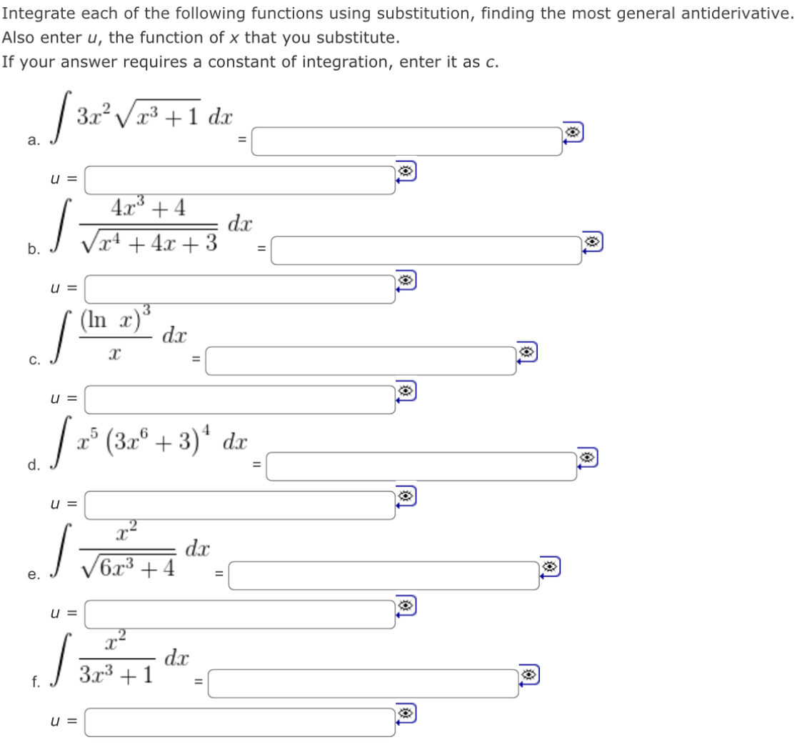 Solved Integrate Each Of The Following Functions Using 8809