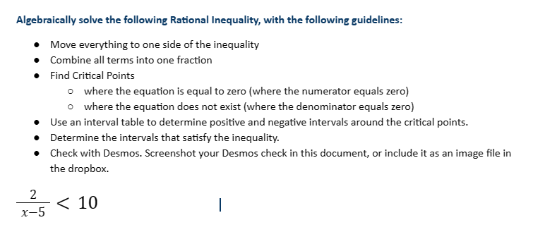 Solved Algebraically solve the following Rational | Chegg.com