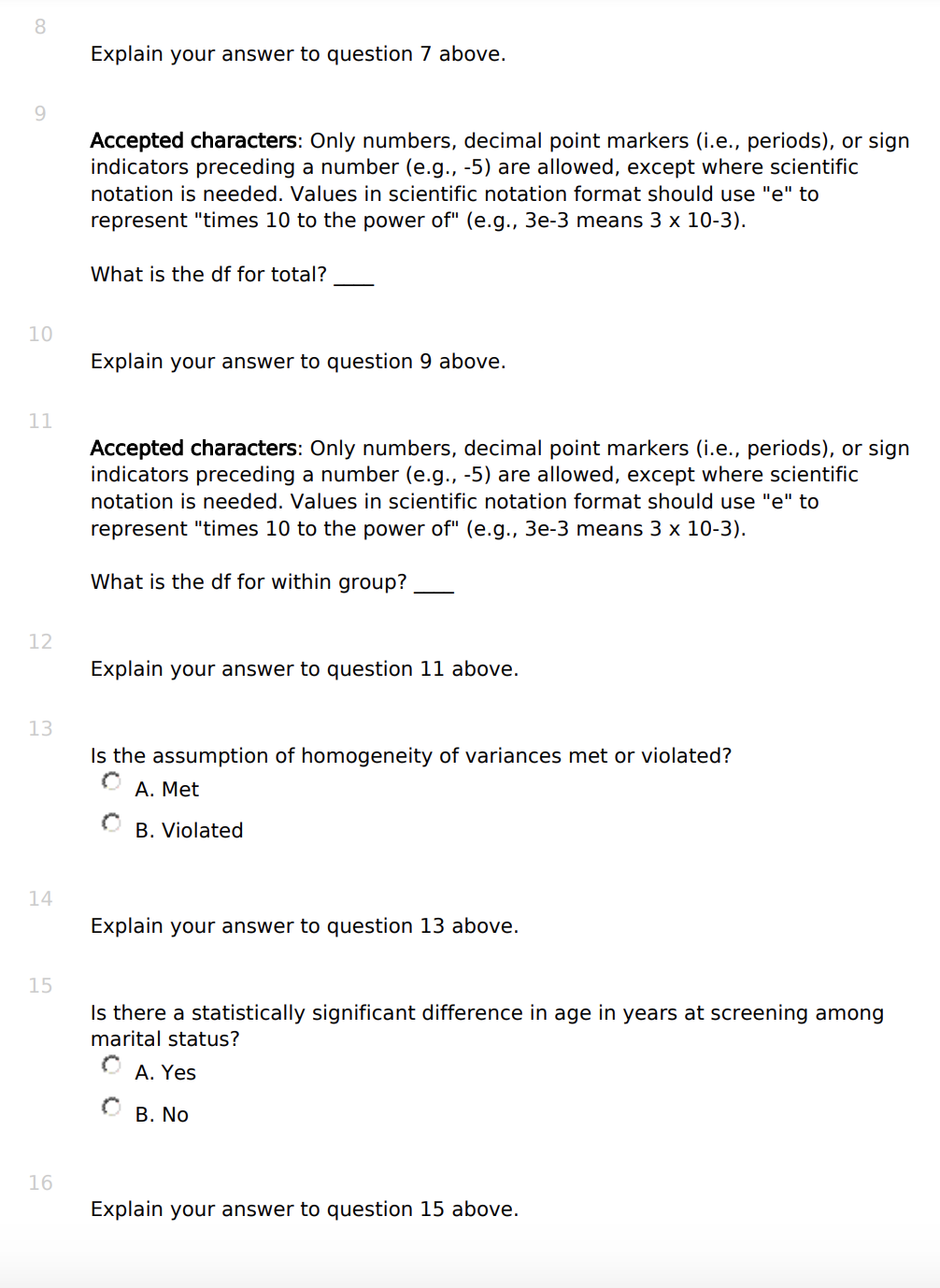 Solved Part 2: Part 2 To determine if the age in years at | Chegg.com