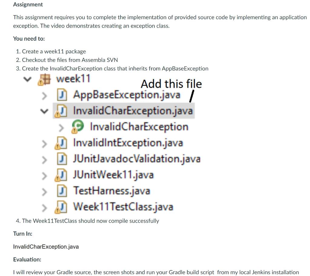 Solved AppVaseException.java: package week11; /** * This is | Chegg.com