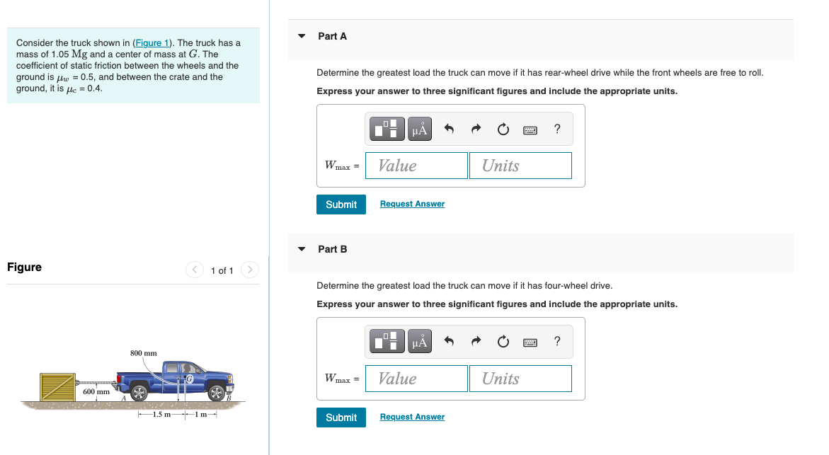 Solved Part A Consider the truck shown in (Figure 1). The | Chegg.com