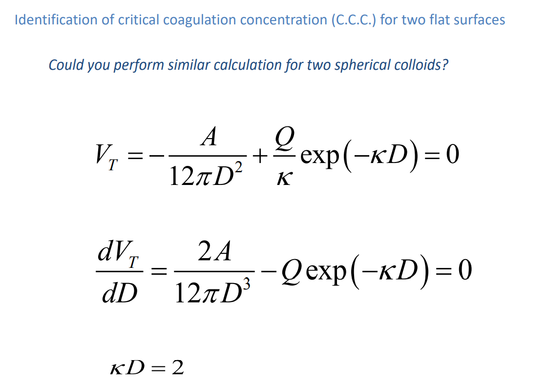Identification of critical coagulation concentration | Chegg.com