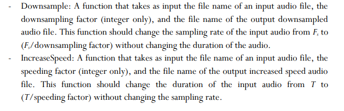 Solved Downsample: A function that takes as input the file | Chegg.com