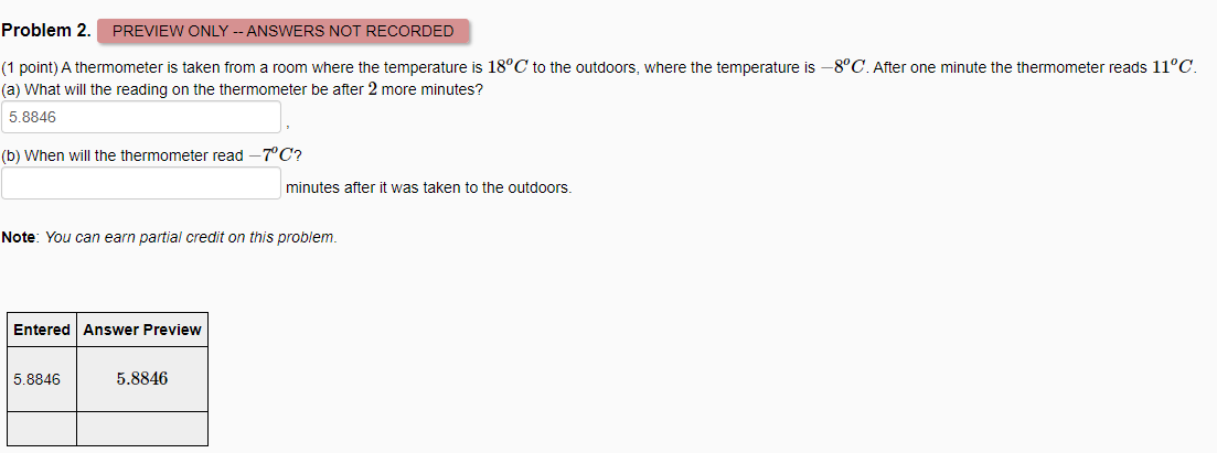 Solved Problem 2. PREVIEW ONLY -- ANSWERS NOT RECORDED (1 | Chegg.com