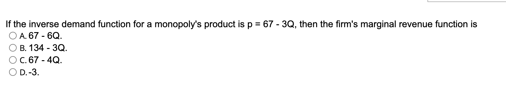 Solved If the inverse demand function for a monopoly's | Chegg.com