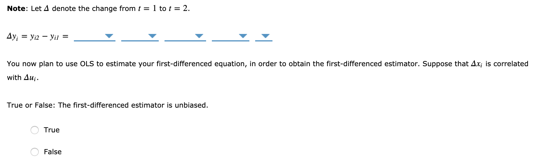 6. The first-differenced equation Consider the | Chegg.com