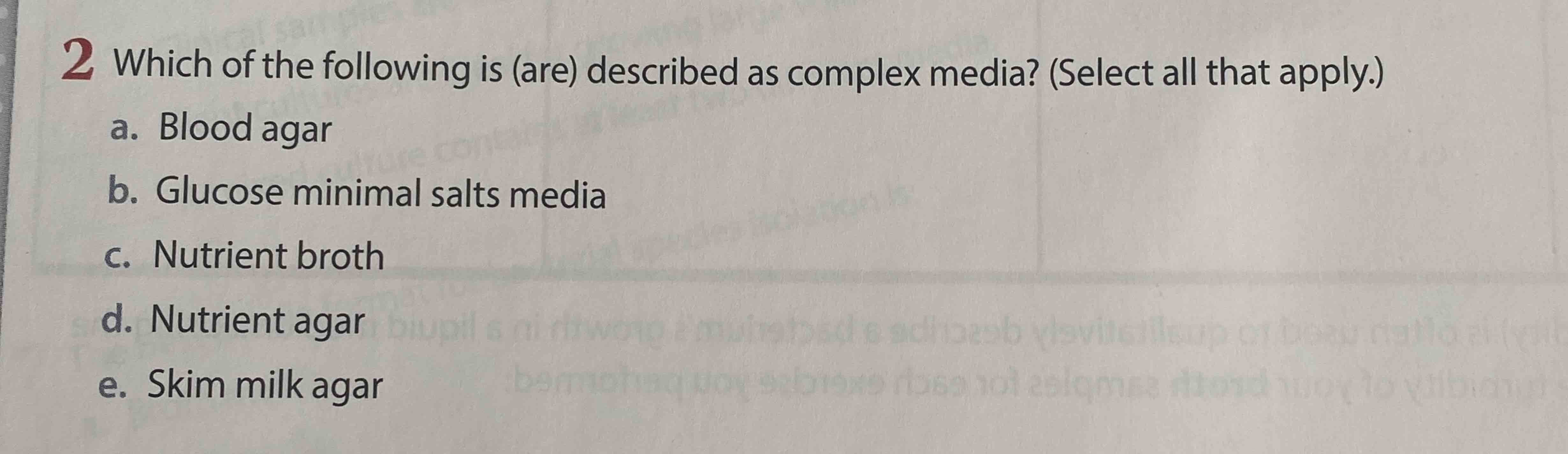Solved 2 ﻿Which of the following is (are) ﻿described as | Chegg.com