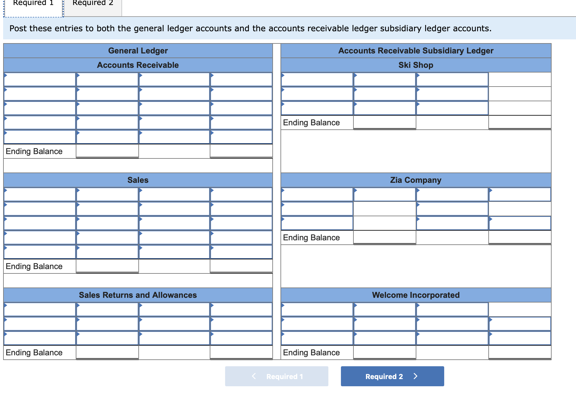 Solved Exercise 7-1 (Algo) Accounts receivable subsidiary | Chegg.com