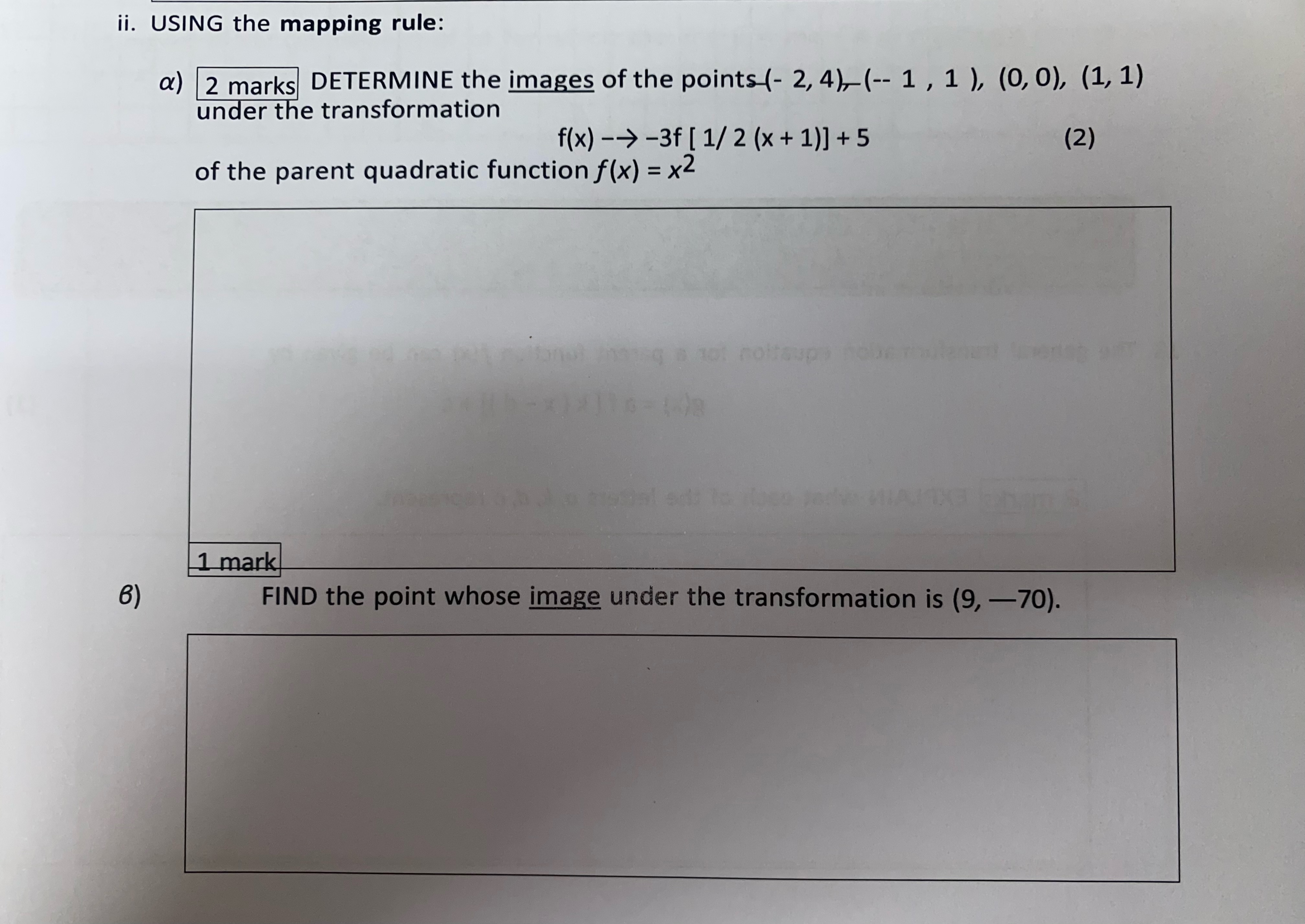 Solved ii. ﻿USING the mapping rule:a)2 ﻿marks DETERMINE the | Chegg.com