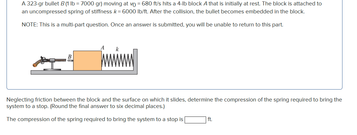Solved A 323-gr bullet \( | Chegg.com