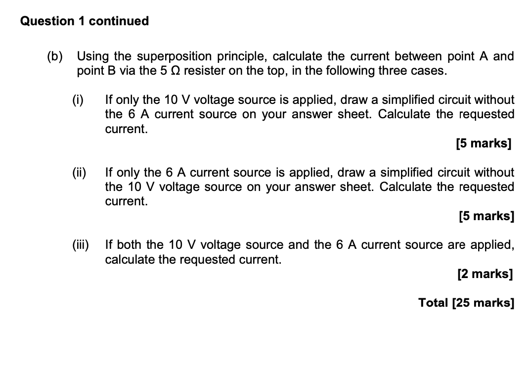 Solved Figure Q1 shows a DC circuit with a 10 V voltage | Chegg.com