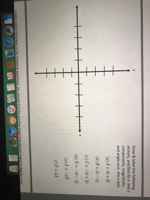 Solved Draw & label the following vectors, and find its x- | Chegg.com
