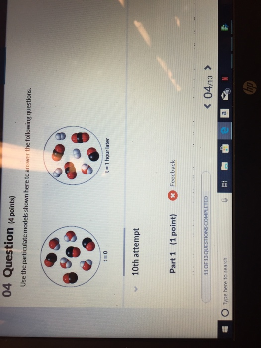 Solved 04 Question (4points) Use the particulate models | Chegg.com