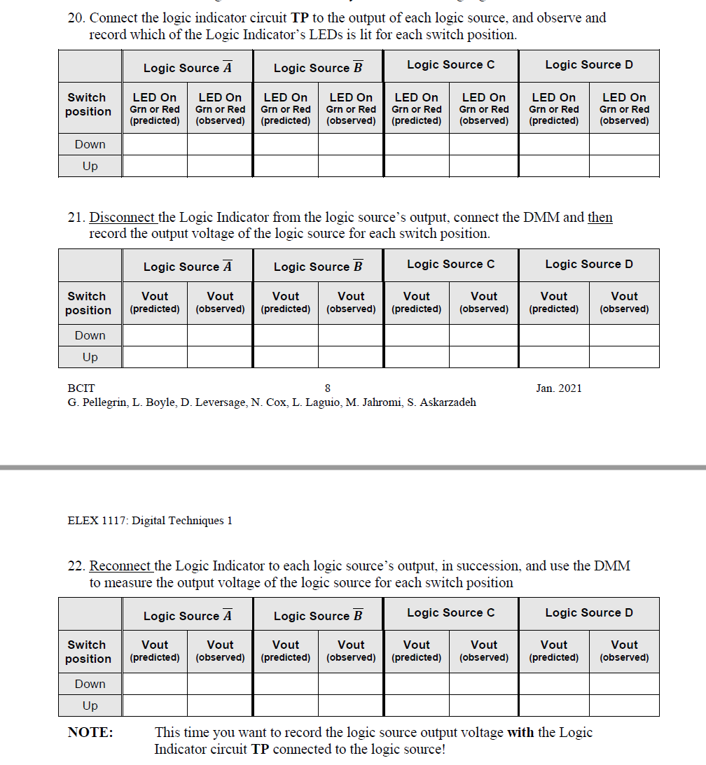 Connect the logic indicator circuit TP to the output | Chegg.com
