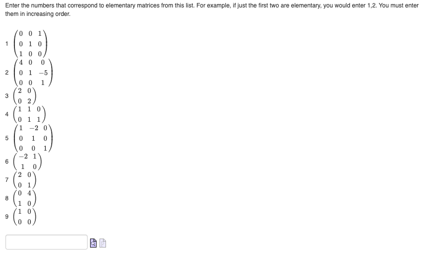 Solved Enter the numbers that correspond to elementary | Chegg.com