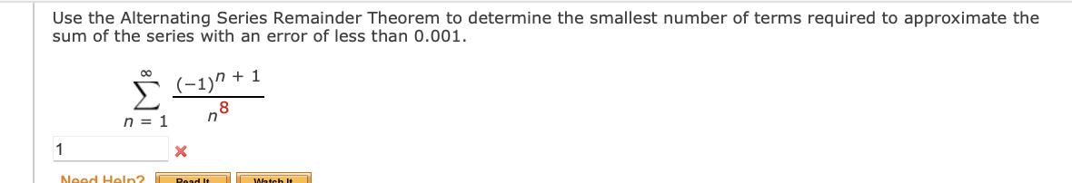 Solved Use The Alternating Series Remainder Theorem To