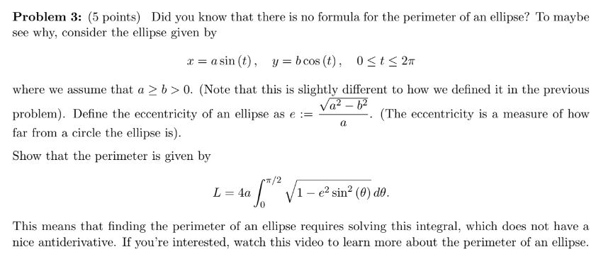 Solved Problem 3: (5 points) Did you know that there is no | Chegg.com