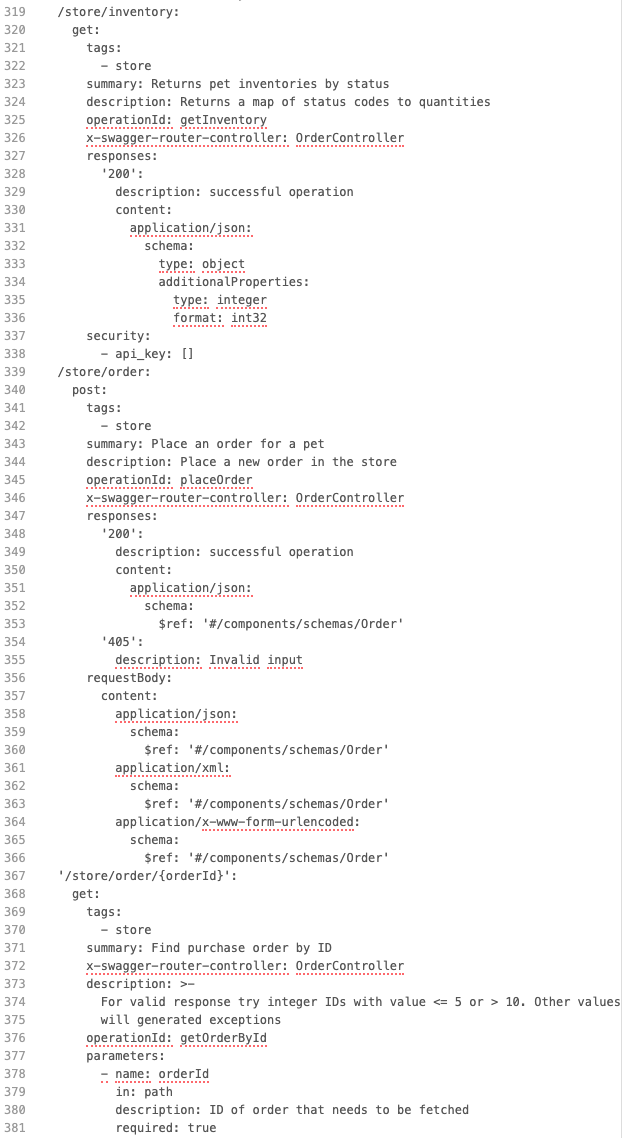 Solved Using the OpenAPI Spec code snippet below, answer the | Chegg.com