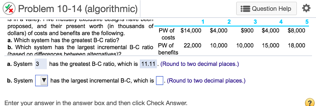 Solved & Problem 10-14 (algorithmic) Question Help * A new | Chegg.com
