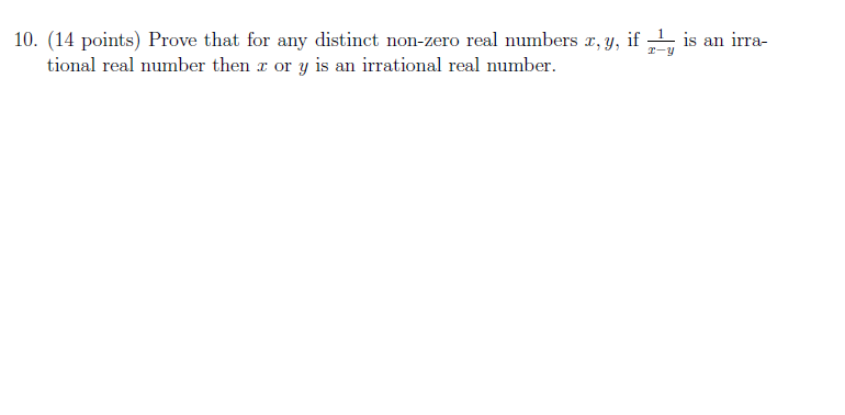 Solved 10. (14 points) Prove that for any distinct non-zero | Chegg.com