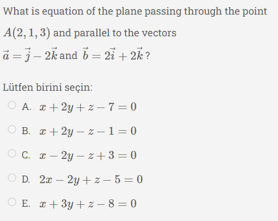 What is equation of the plane passing through the | Chegg.com
