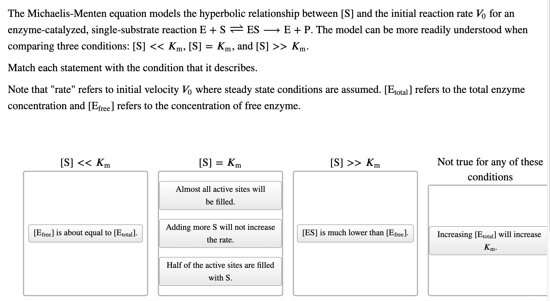 Solved 2. An enzyme catalyzes a reaction with a 𝐾mKm of | Chegg.com