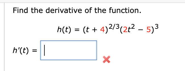 Solved Find The Derivative Of The Function