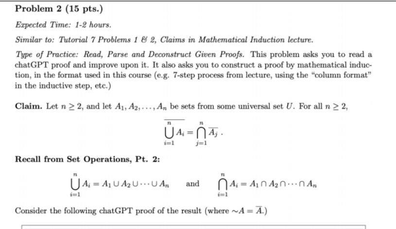 Solved Expected Time: 1-2 hours. Similar to: Tutorial 7 | Chegg.com