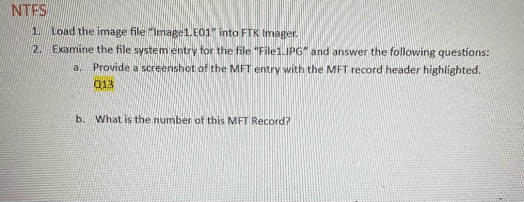 Solved 1. Load the image file "image1. Ed1 into FtK imager. | Chegg.com