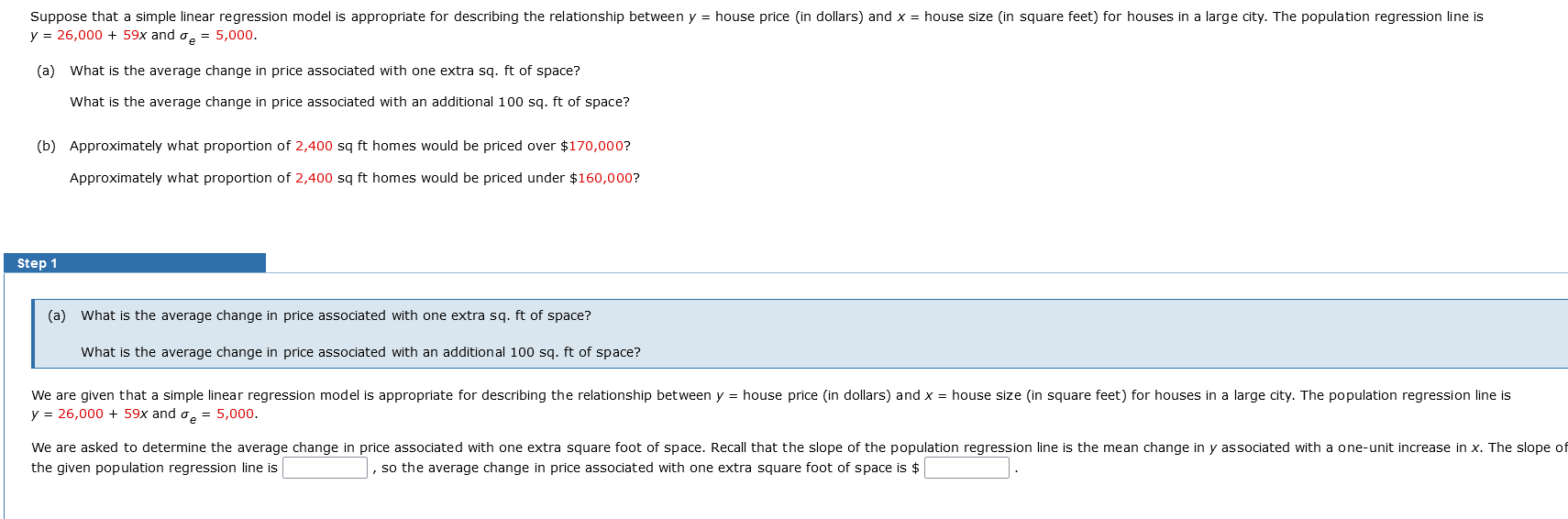 Solved y=26,000+59x and σe=5,000. (a) What is the average | Chegg.com