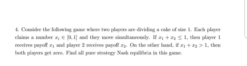 Solved 4. Consider the following game where two players are | Chegg.com